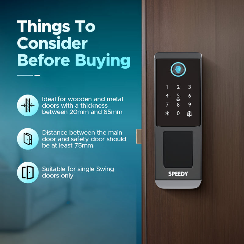 Buy Wi-Fi Rim Lock for Internal Doors Online at Best Price – Speedy